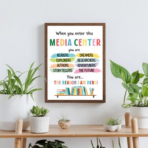 School Media Center Printable Poster, in This Classroom Rules Sign ...