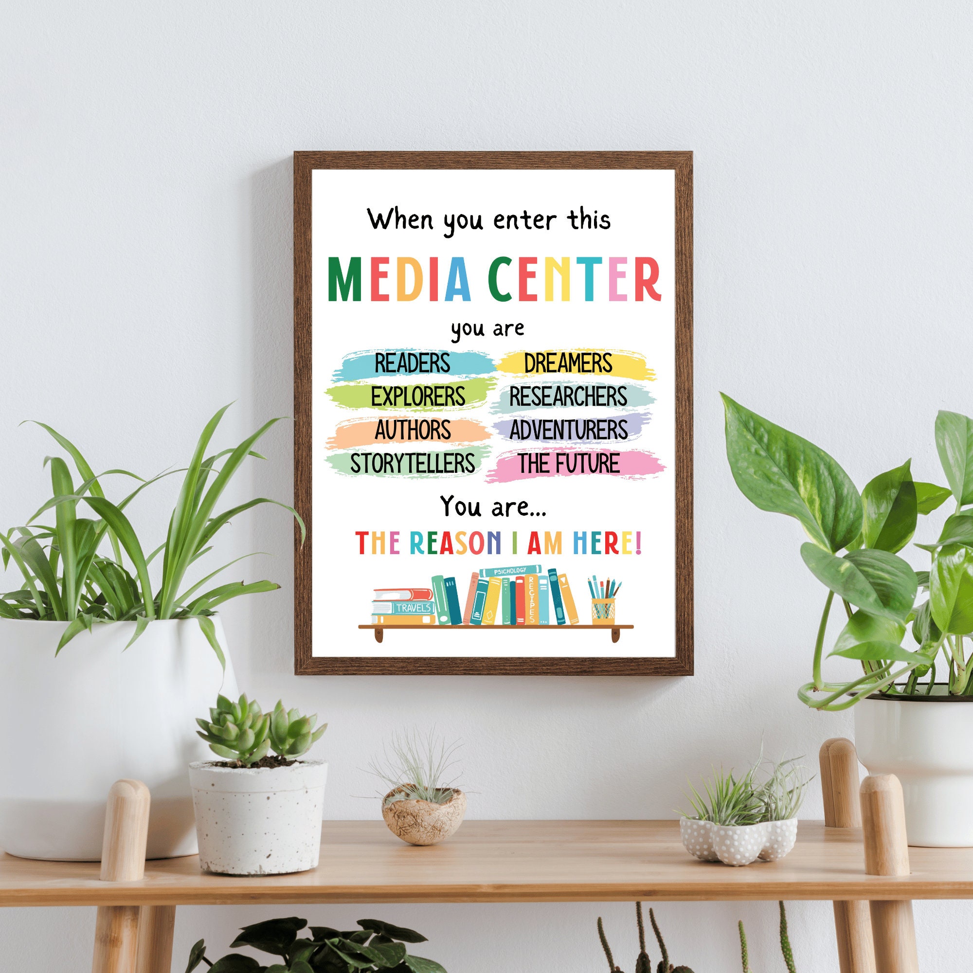 School Media Center Printable Poster, in This Classroom Rules Sign ...