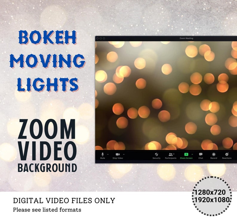 Zoom Video Background, Bokeh Moving Lights, Animated Zoom Looping VIDEO ...