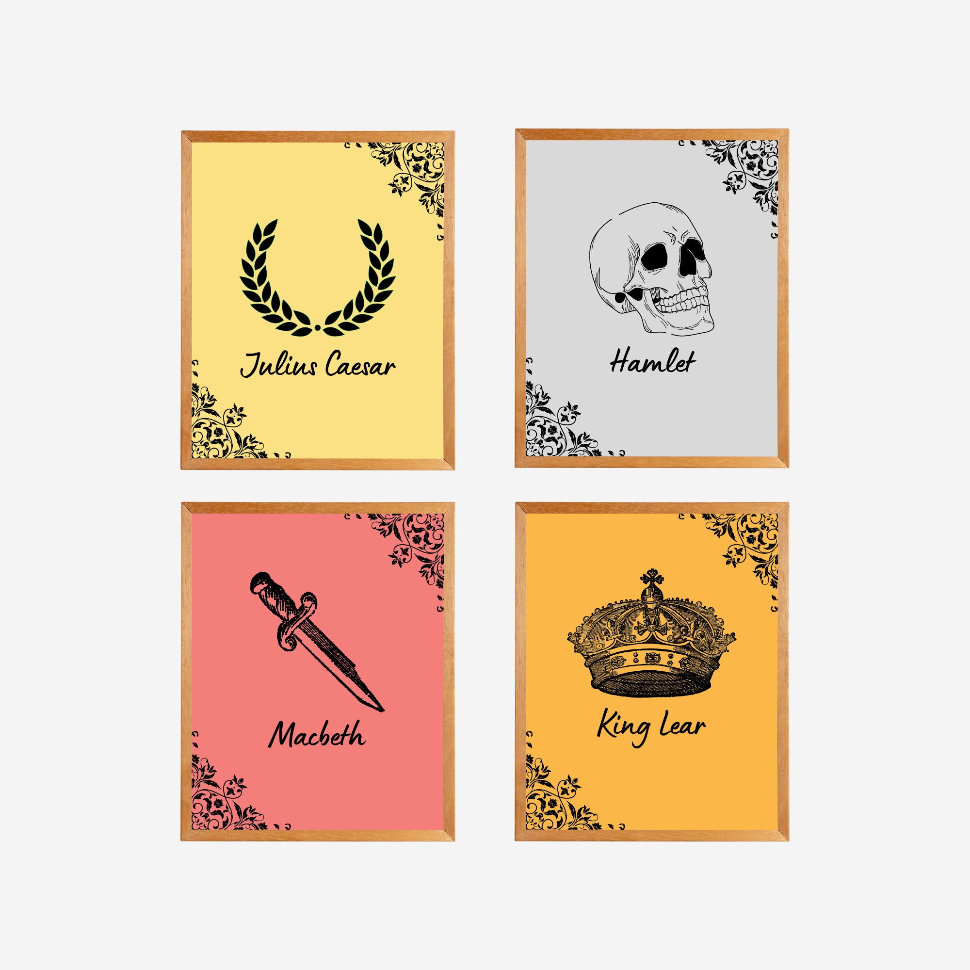 Set of 12 Shakespeare Gallery Wall, English Class, Classroom Art ...