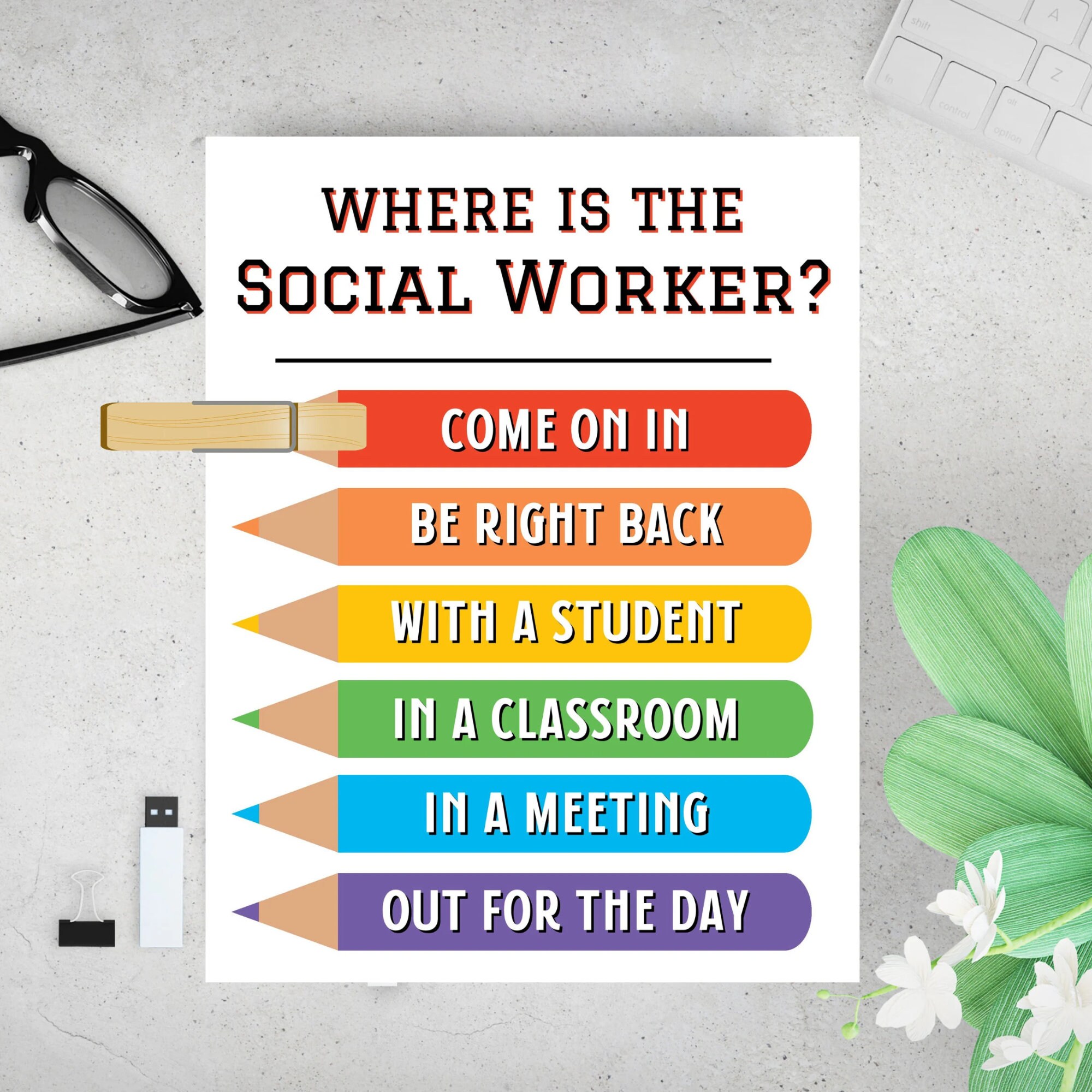 Where is the Social Worker Door Sign, Classroom Decor, School Social ...