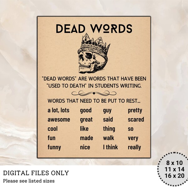 Writing Poster - Etsy