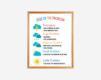 How Big is My Problem Poster, Zones of Regulation Poster, Size of the ...
