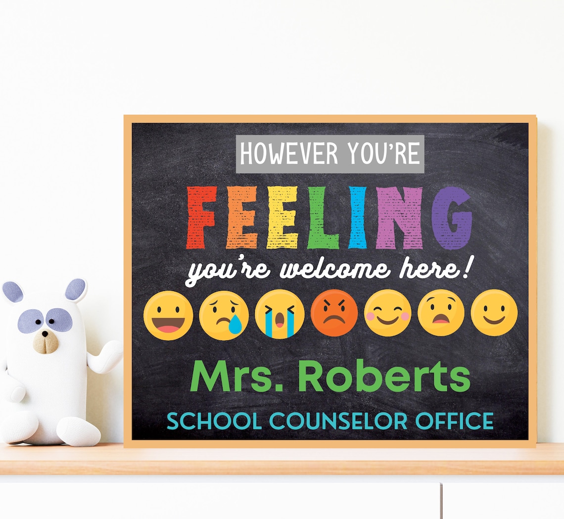 PERSONALIZED School Counselor Door Sign Child Counselor Door - Etsy