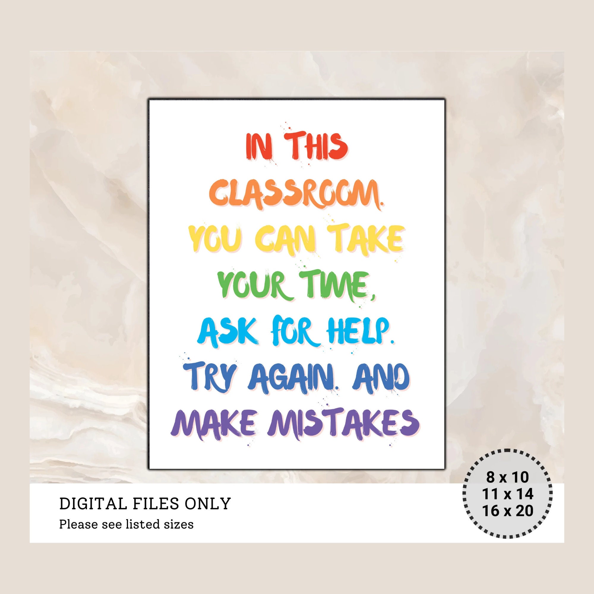 Rainbow Classroom Wall Art Classroom Wall Decor Elementary - Etsy