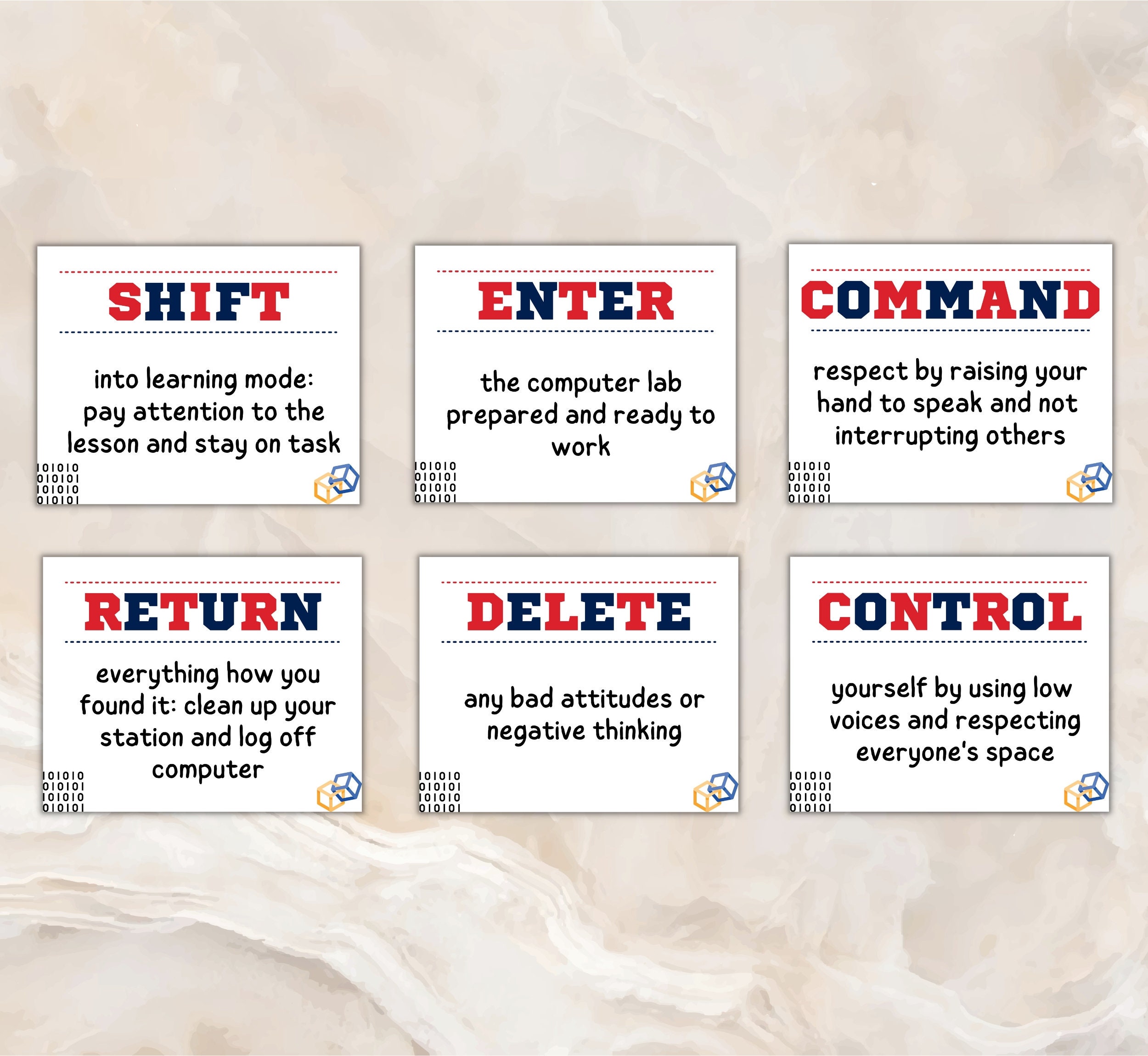 Computer Lab Poster Set Classroom Decor INSTANT DOWNLOAD - Etsy