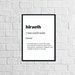 Hiraeth Definition Poster, Welsh Gift Idea, Office Decoration, Welsh ...