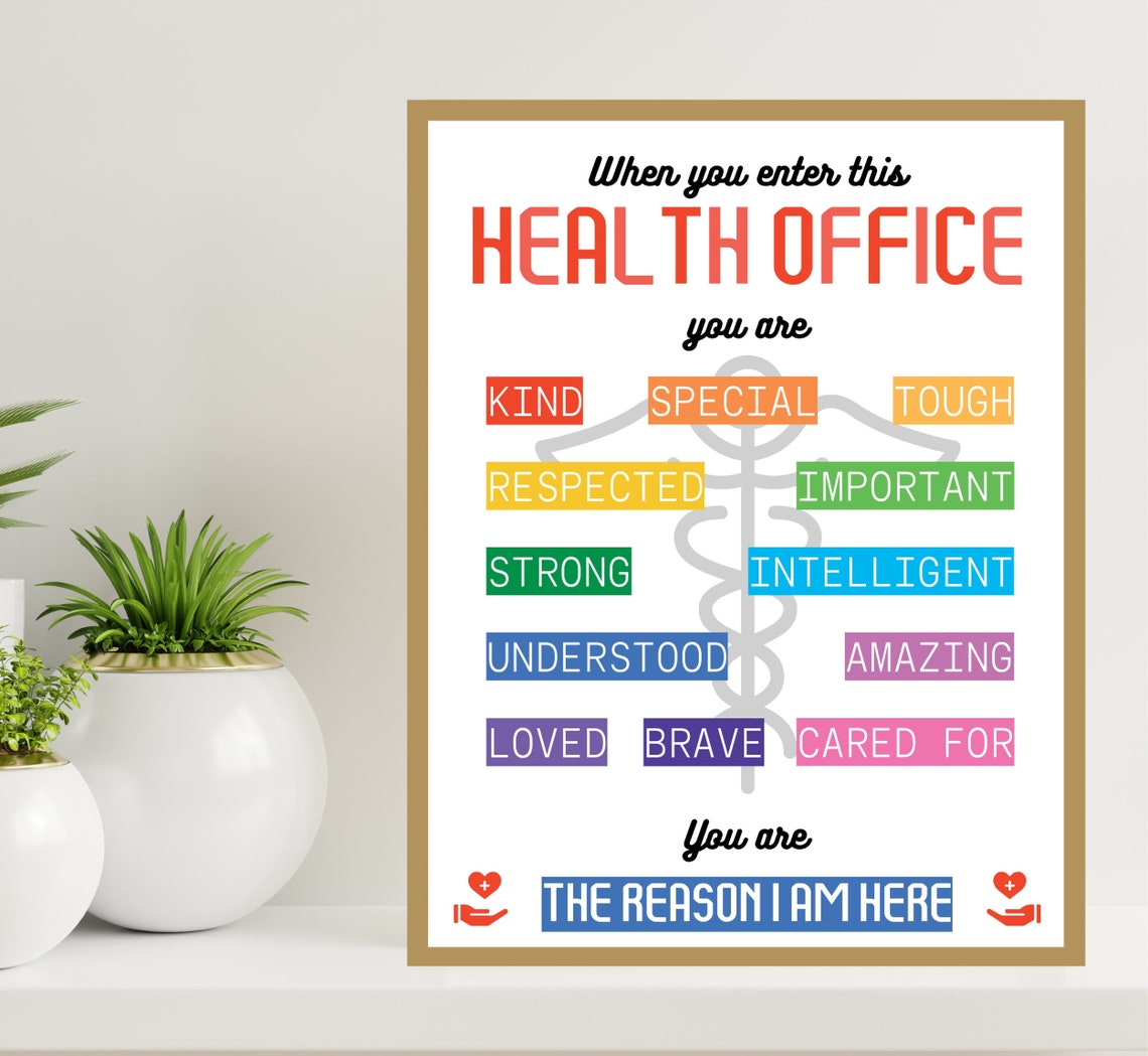 Printable School Health Office Poster Pediatric Clinic Decor - Etsy