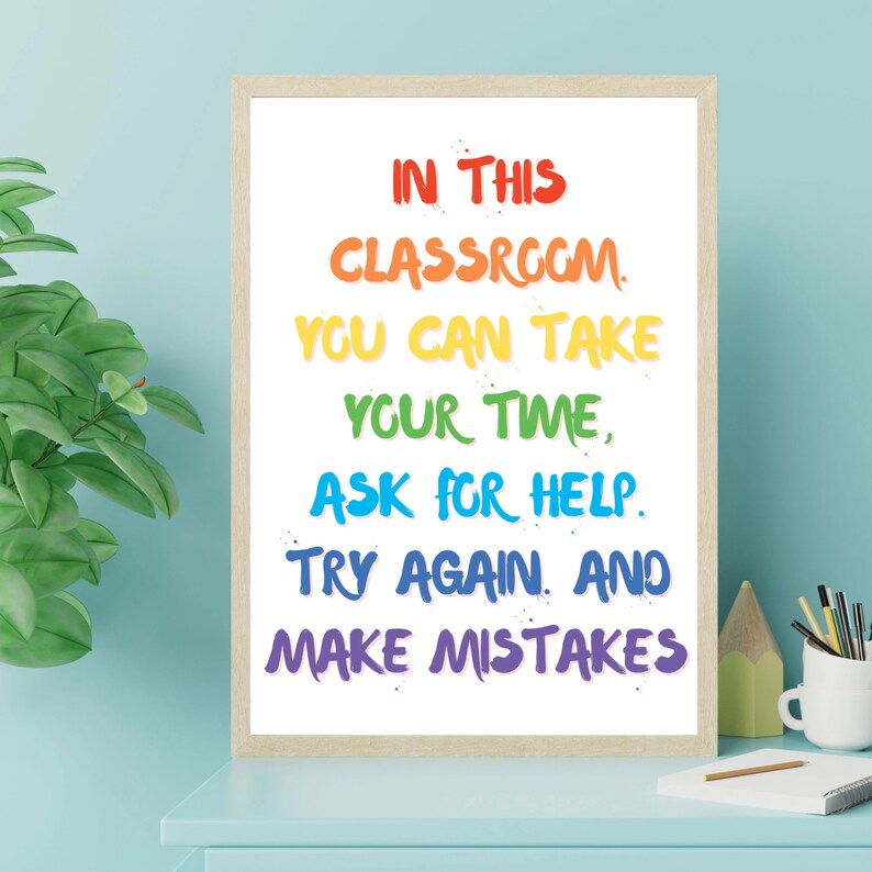 Rainbow Classroom Wall Art, Classroom Wall Decor, Elementary School ...