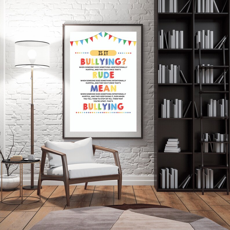 Anti Bully Poster, Classroom Decor, Counselor Office Decor Poster ...