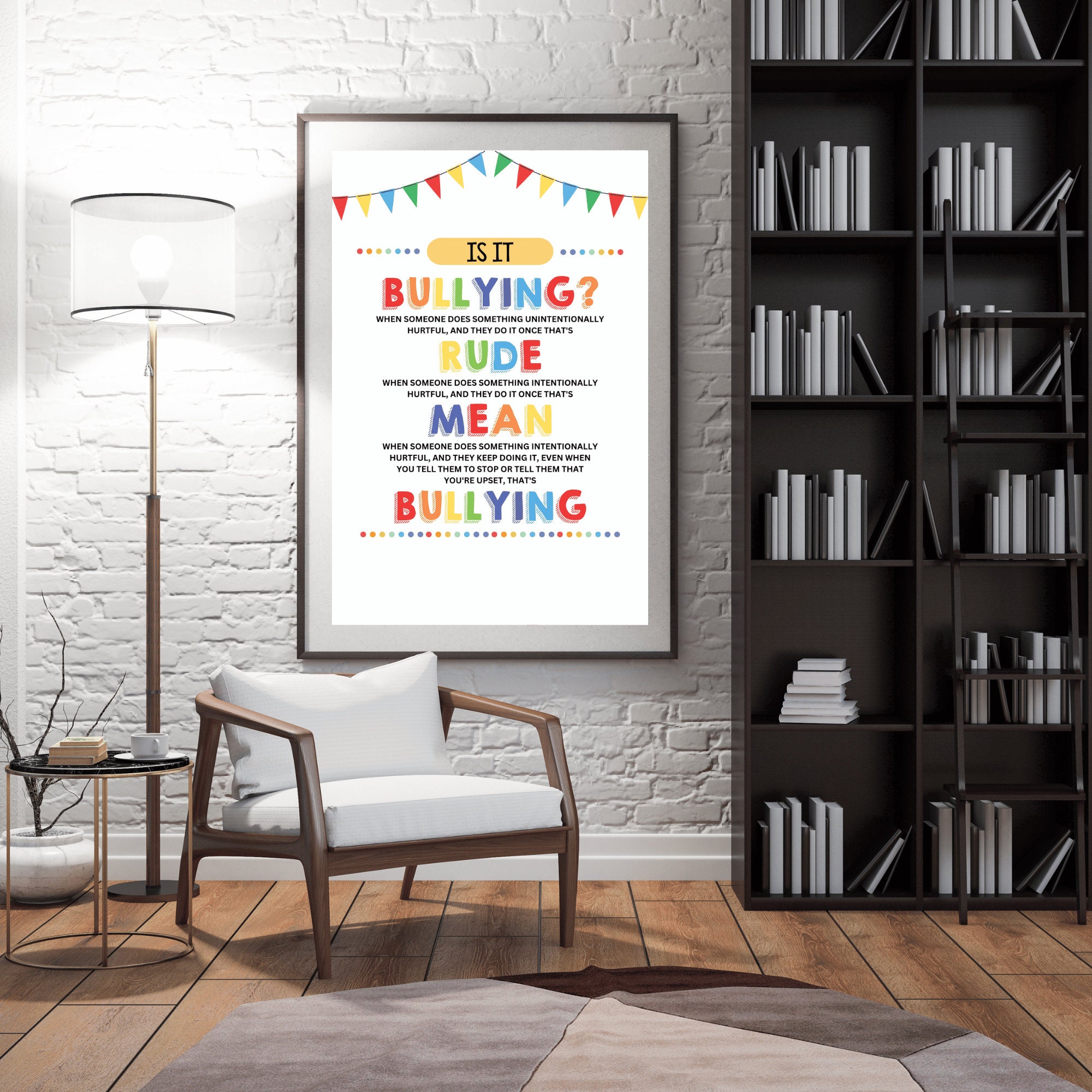 Anti Bully Poster, Classroom Decor, Counselor Office Decor Poster ...