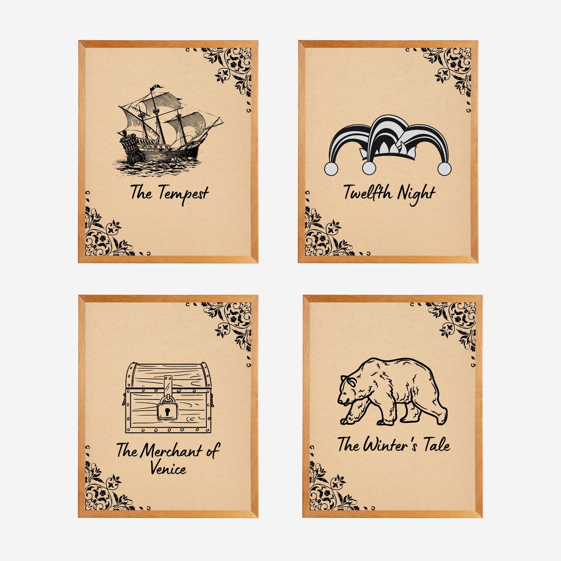 Shakespeare Gallery Wall, Classroom Art, Shakespeare Plays Posters ...