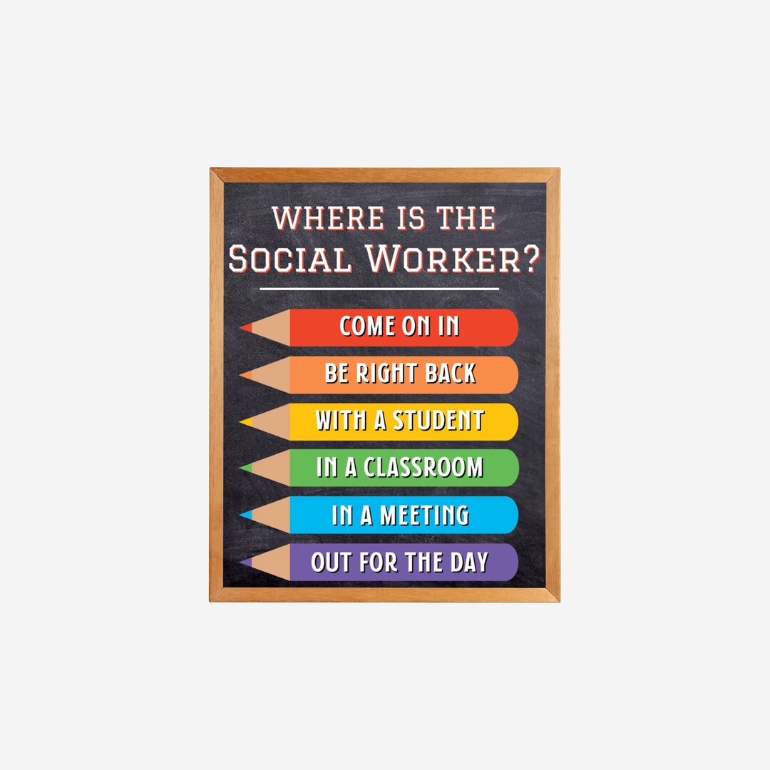 Where is the Social Worker Door Sign, Classroom Door Sign, Custom ...