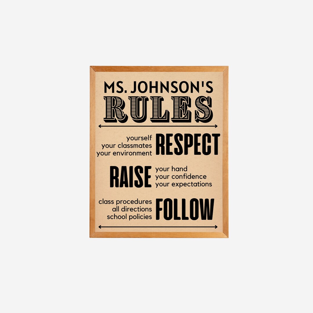 PERSONALIZED Classroom Expectations, in This Classroom Poster ...