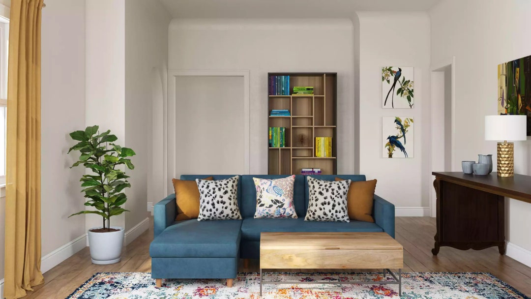 Realistic Zoom Digital Background, Living Room Backdrop, Google Meet ...