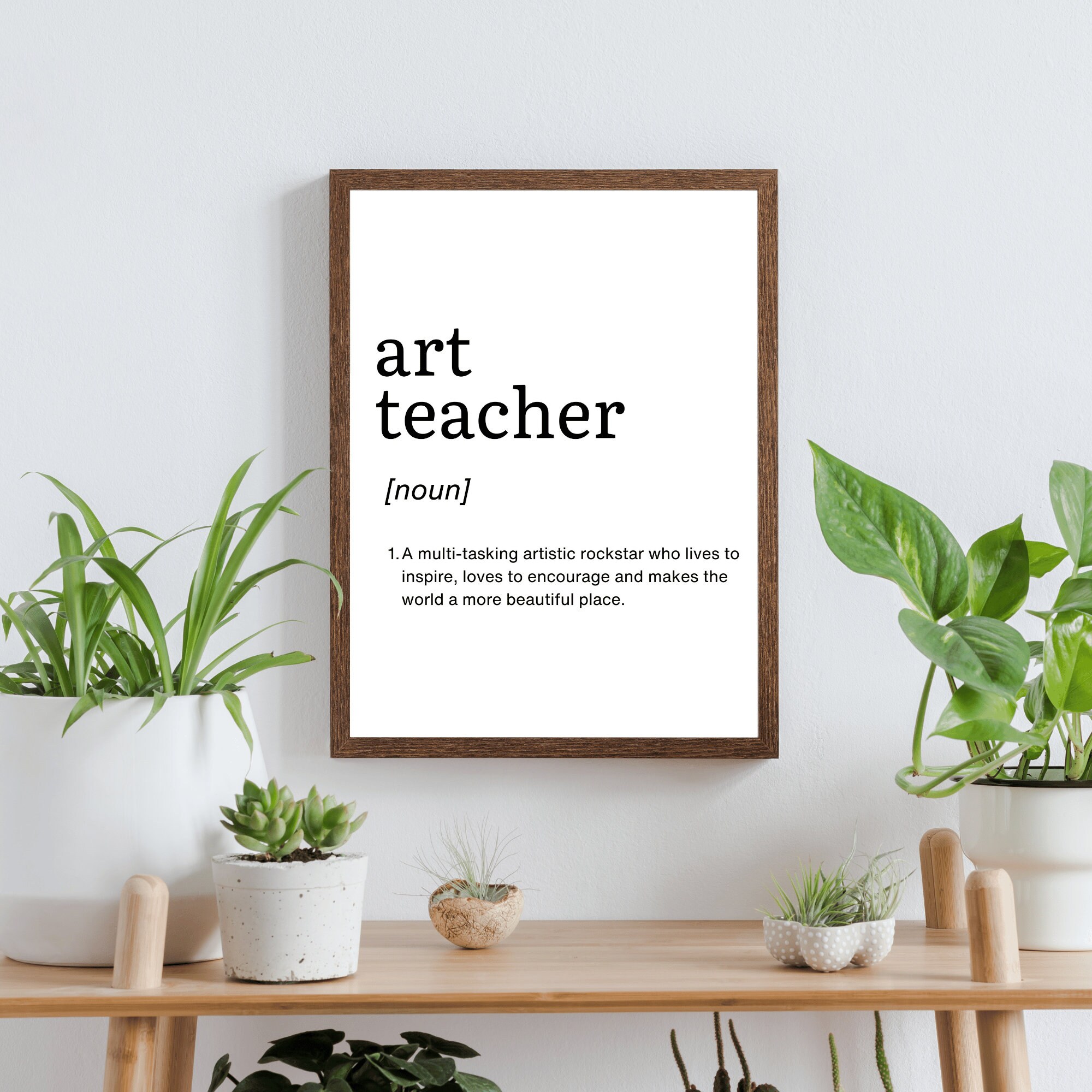 Art Teacher Poster, Art Teacher Definition Print, Gift for Art Teacher ...