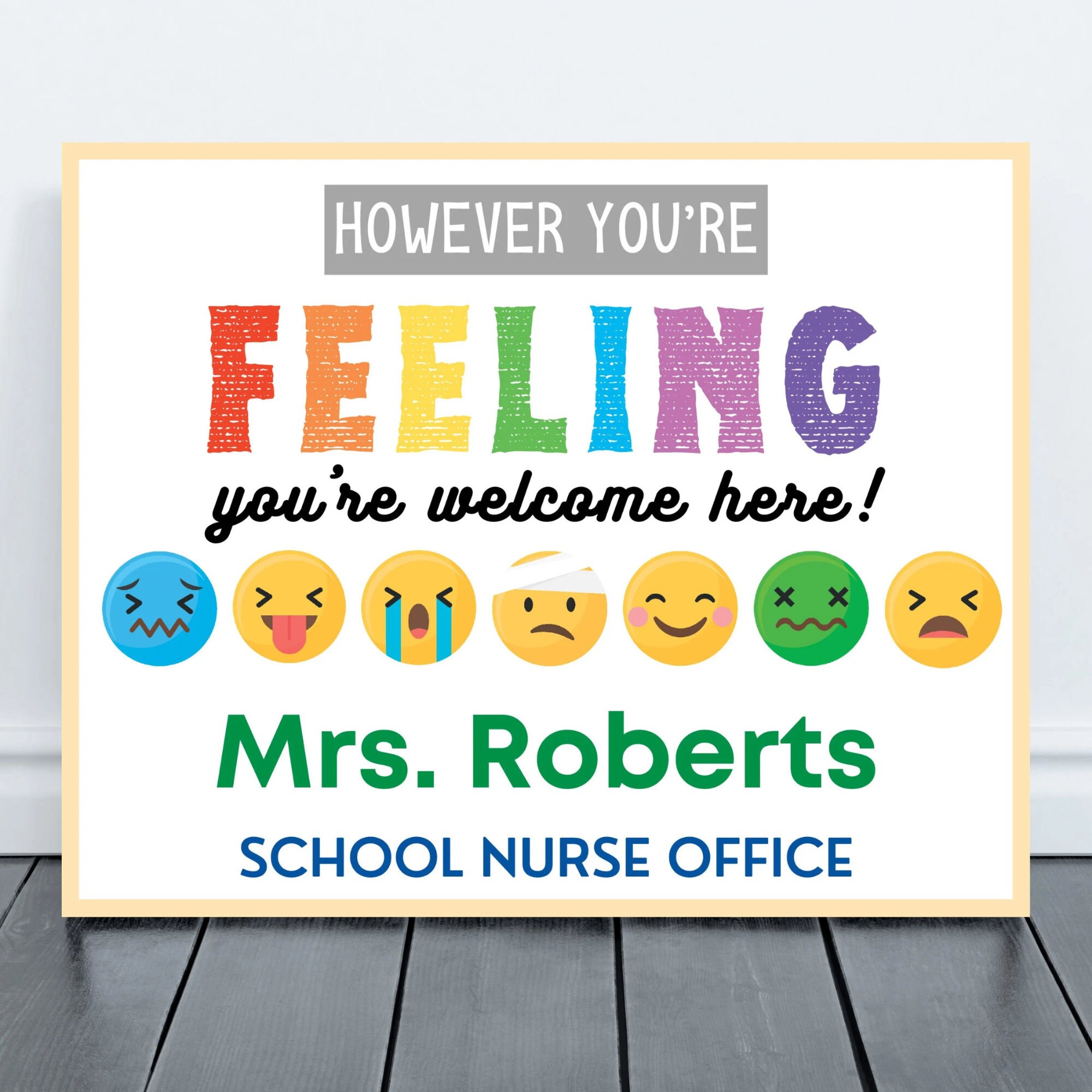 PERSONALIZED School Nurse Door Sign Child Nurse Door Sign - Etsy