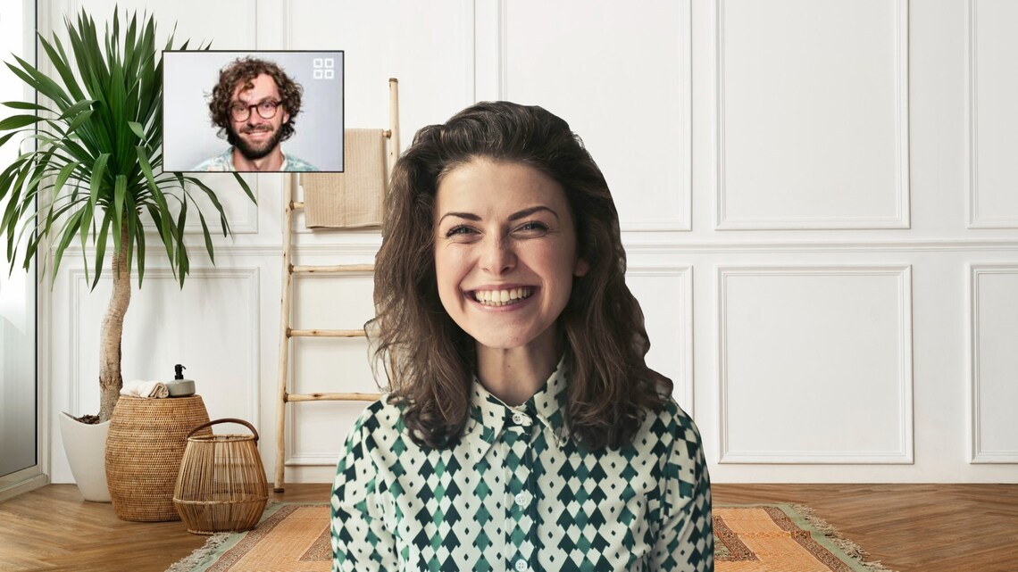 Zoom Virtual Background Simple Neutral Room With Ladder - Etsy