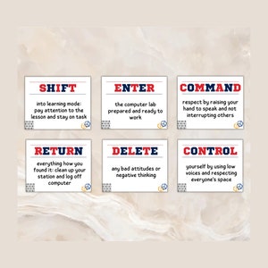 Computer Lab Poster Set, Classroom Decor, INSTANT DOWNLOAD, Computers ...