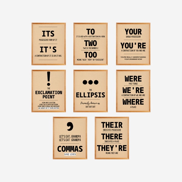 English Class Poster - Etsy