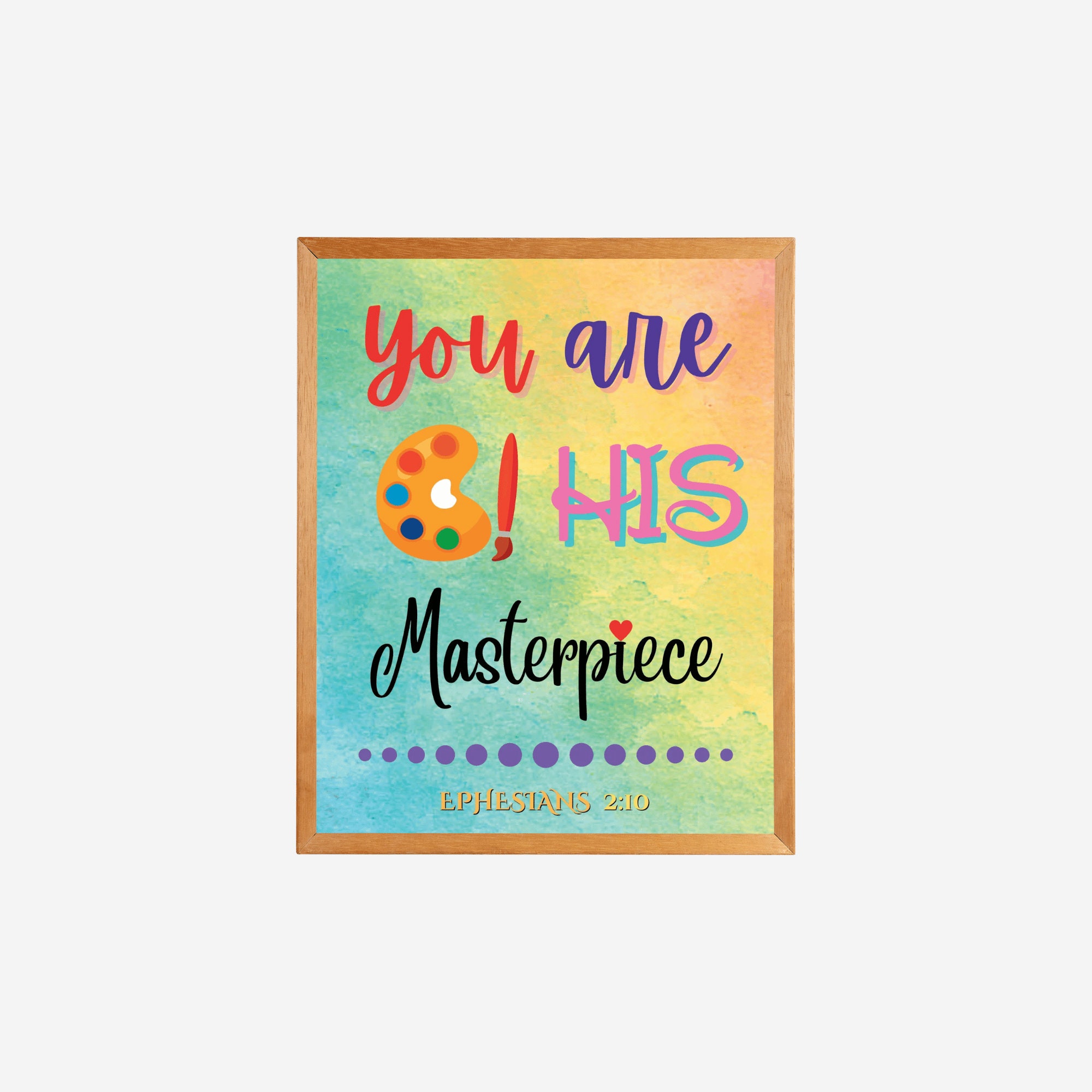 You Are God's Masterpiece, Ephesians 2:10, Childrens Decor Christian ...