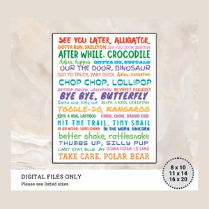 Goodbye Sign, See You Later Alligator, After While Crocodile, Classroom ...