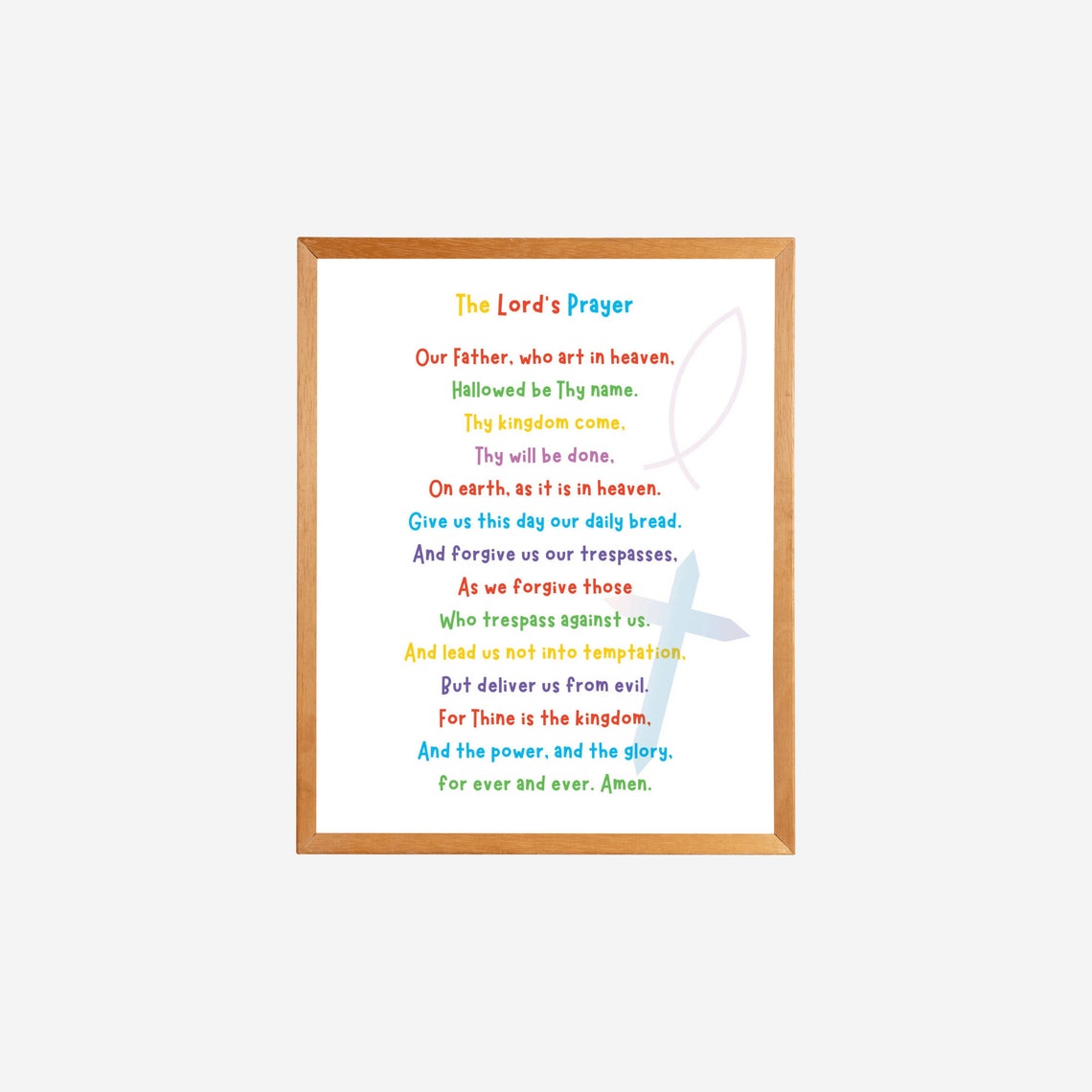 Lord's Prayer Sunday School Poster, Our Father Prayer Poster, Christian ...