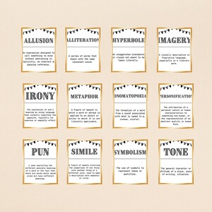 Literary Devices Posters, Writing Elements Art, English Classroom ...
