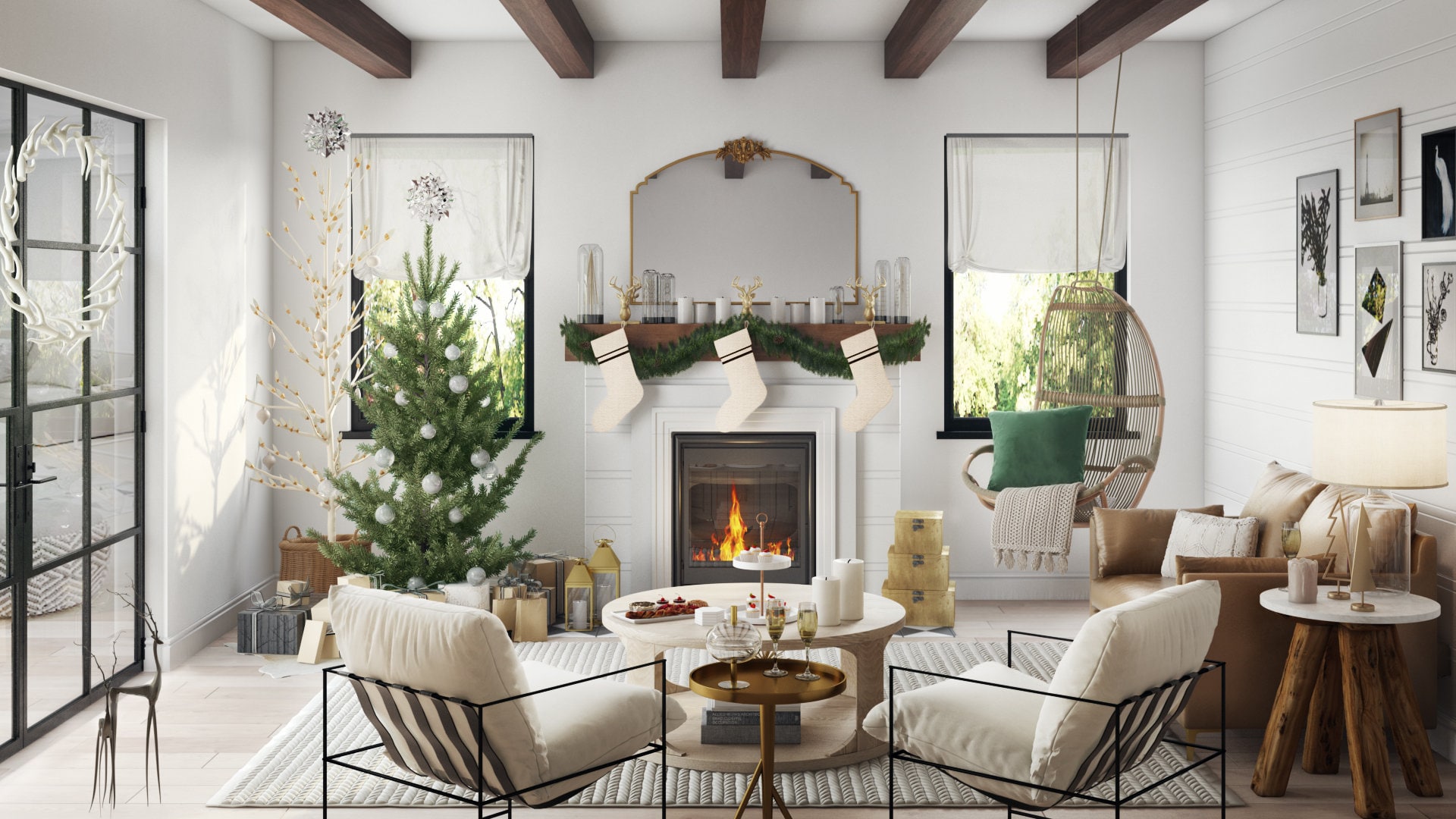 Zoom Digital Green Screen, Christmas Winter Zoom Background, Holidays ...