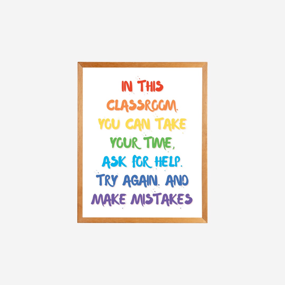 Rainbow Classroom Wall Art, Classroom Wall Decor, Elementary School ...