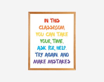 Classroom Welcome, Rainbow Classroom Wall Art, Classroom Wall Decor ...