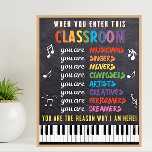 Music Teacher Classroom Printable Poster, Classroom Decor, Music ...
