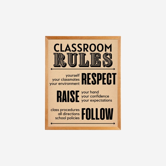 High School Classroom Poster