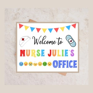 Where is the School Nurse Door Sign, Classroom Decor, School Nurse ...