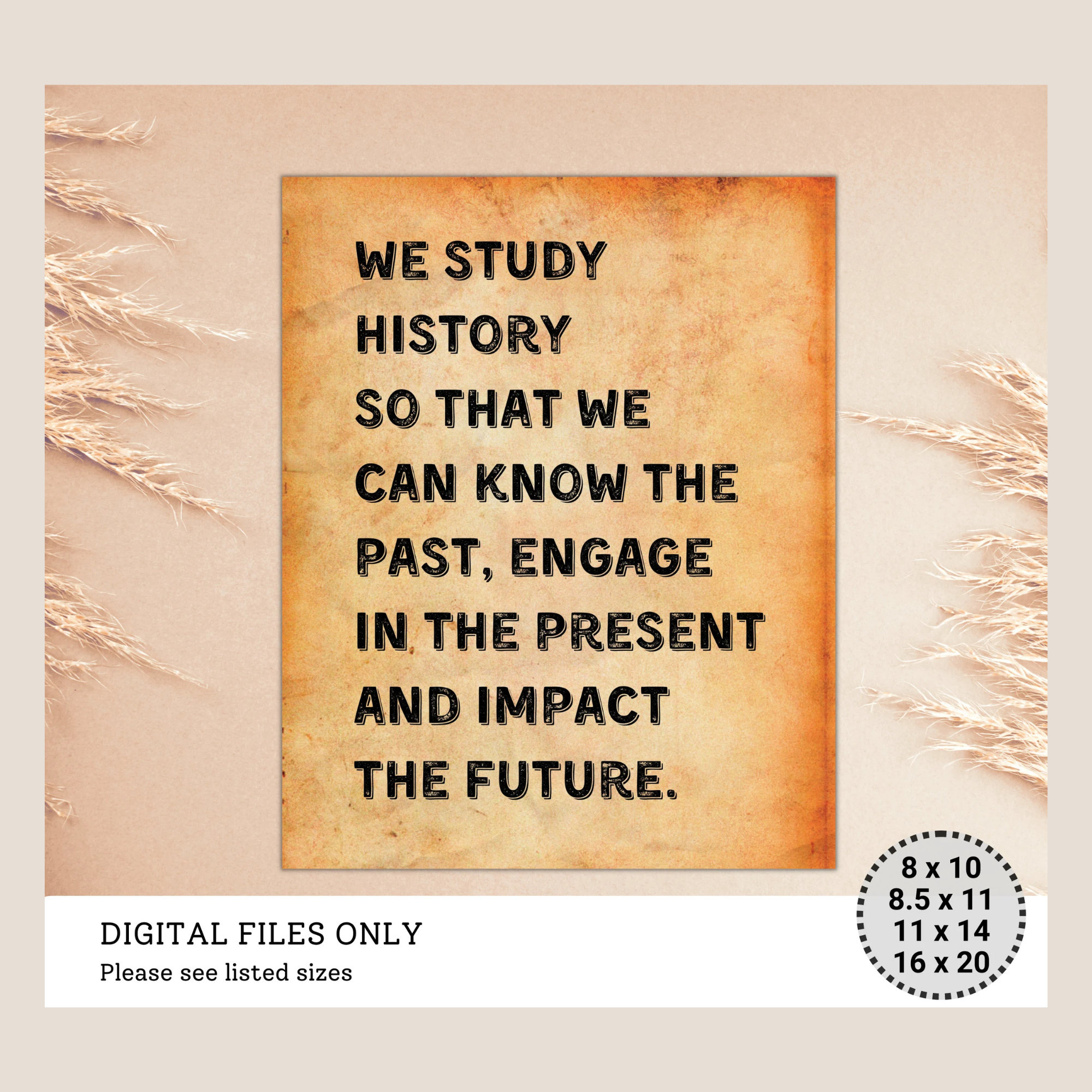 History Classroom Decor, History Printable Wall Art, School Classroom ...