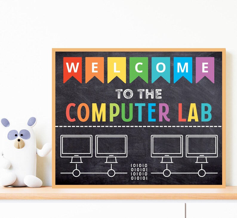 Computer Lab School Sign Classroom Decor Teacher Door Sign - Etsy