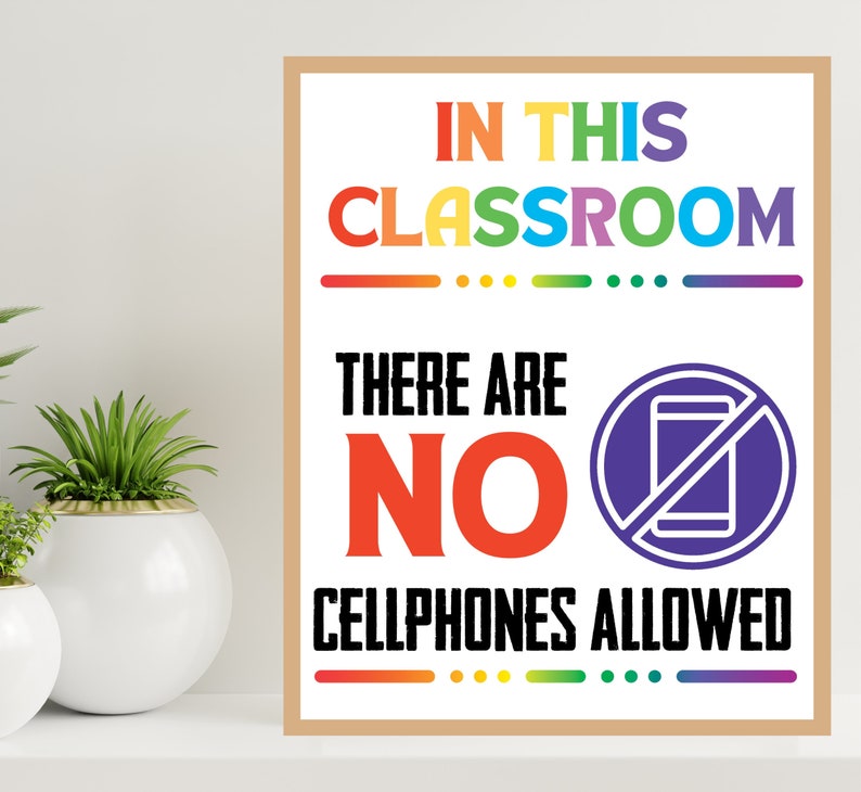 No Phone Allowed School Poster Classroom Decor Classroom - Etsy