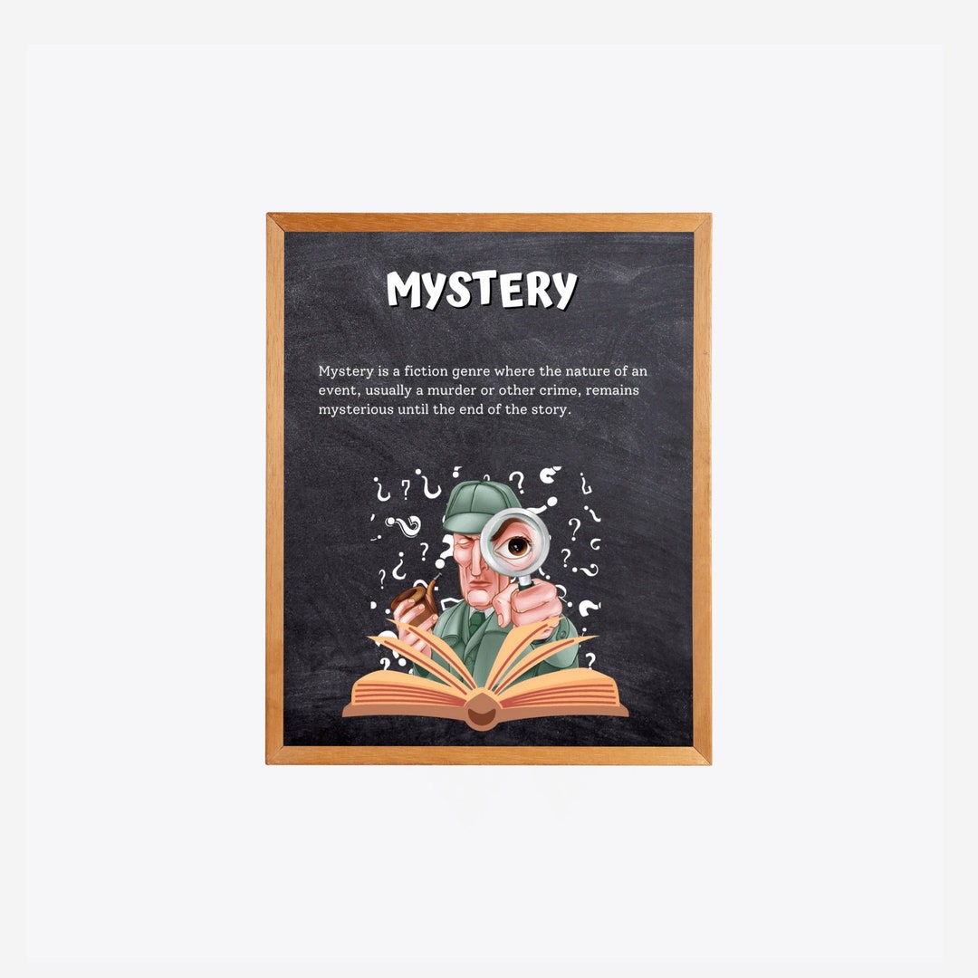 Mystery Literary Genre Print, Educational Classroom Poster, English ...