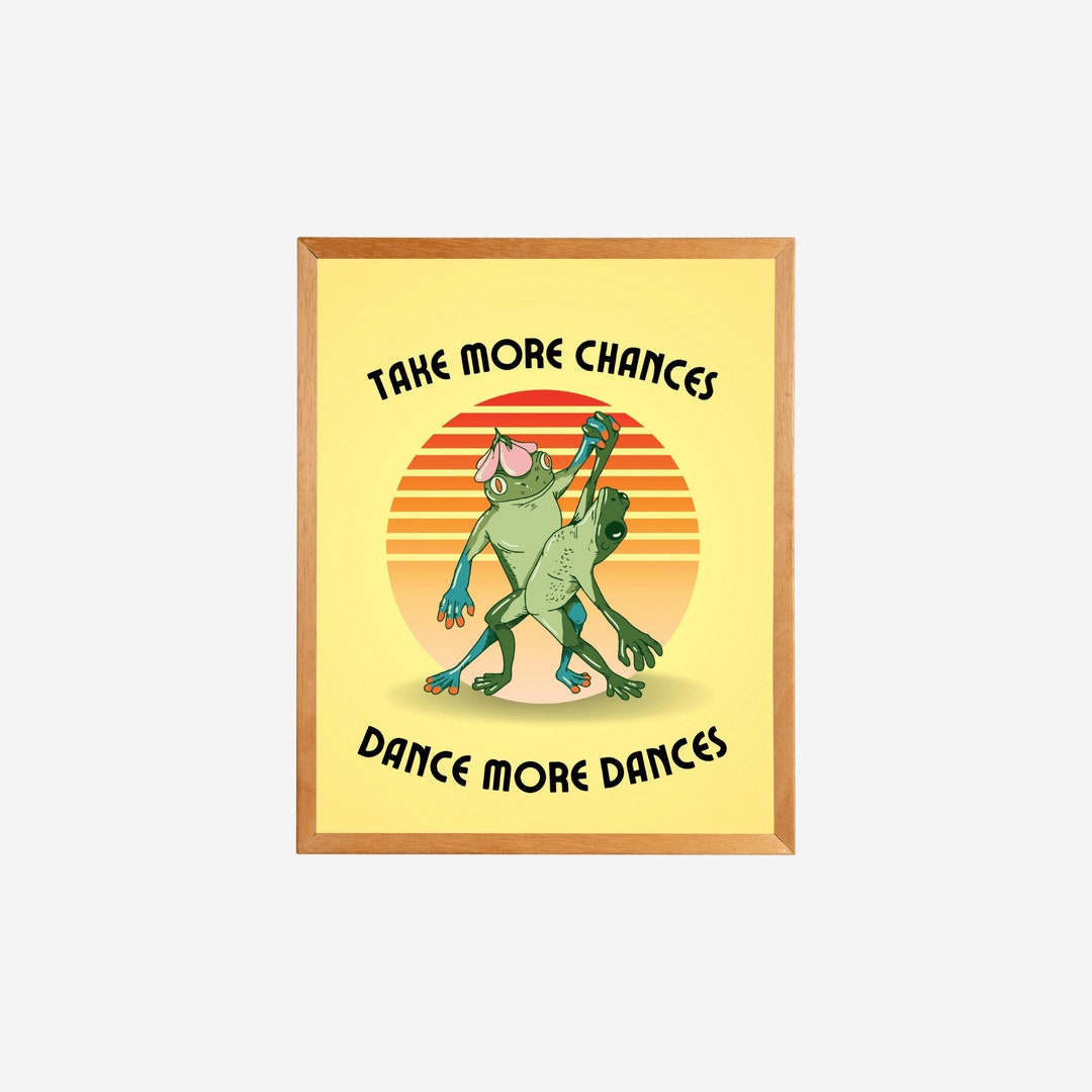 Funny Home Office Poster, Cottagecore Frog Print, Retro Funny Frog Art ...