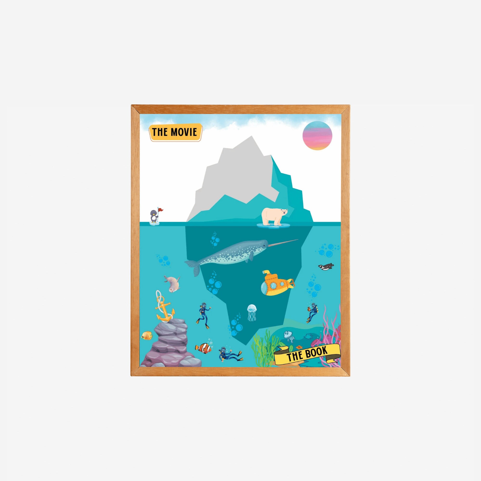 The Book Vs the Movie Poster, Literature Art, Book Movie Poster ...