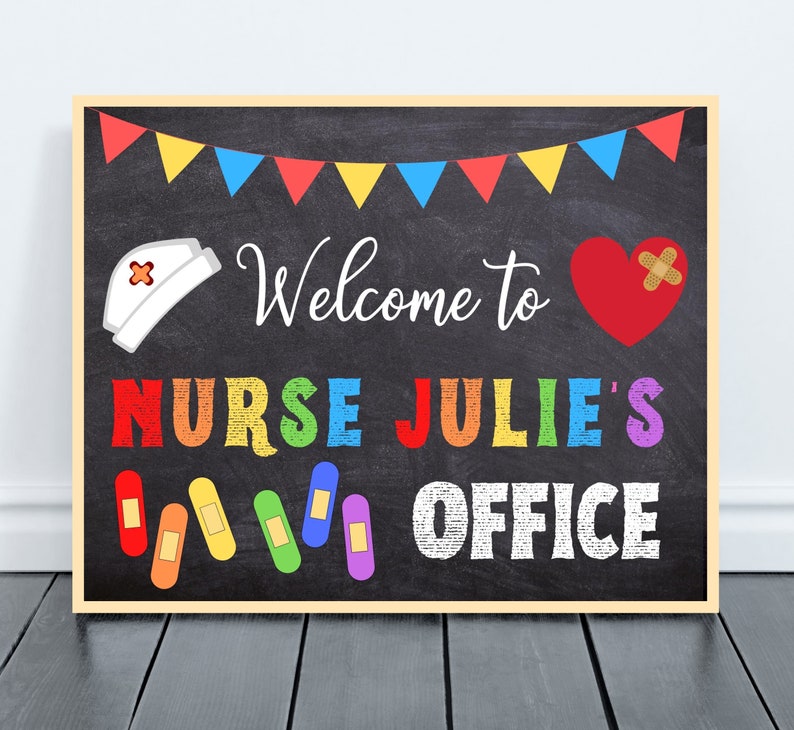 PERSONALIZED School Nurse Door Sign Pediatric Nurse Door - Etsy