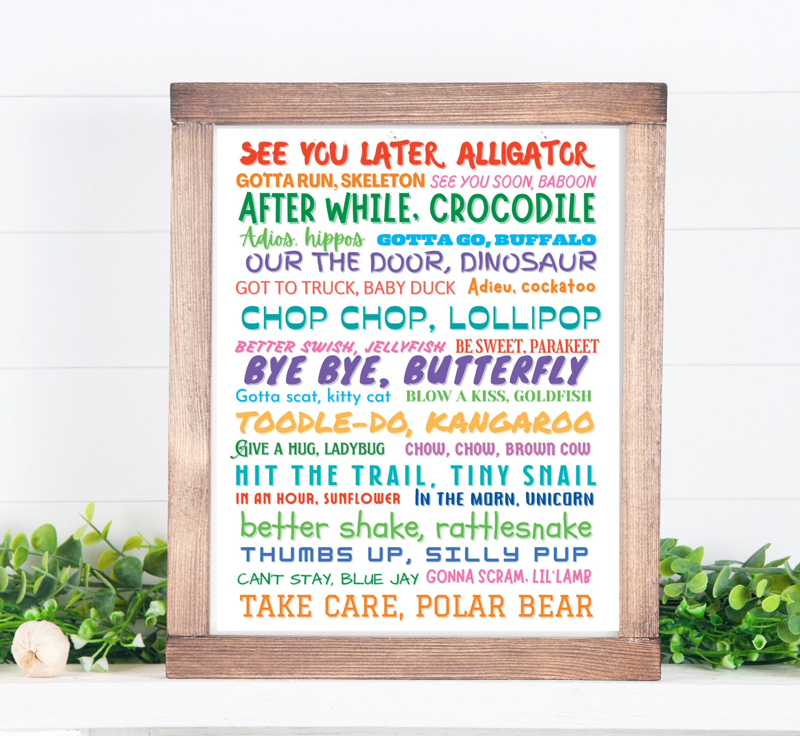 Goodbye Sign. See You Later Alligator. After While Crocodile. - Etsy