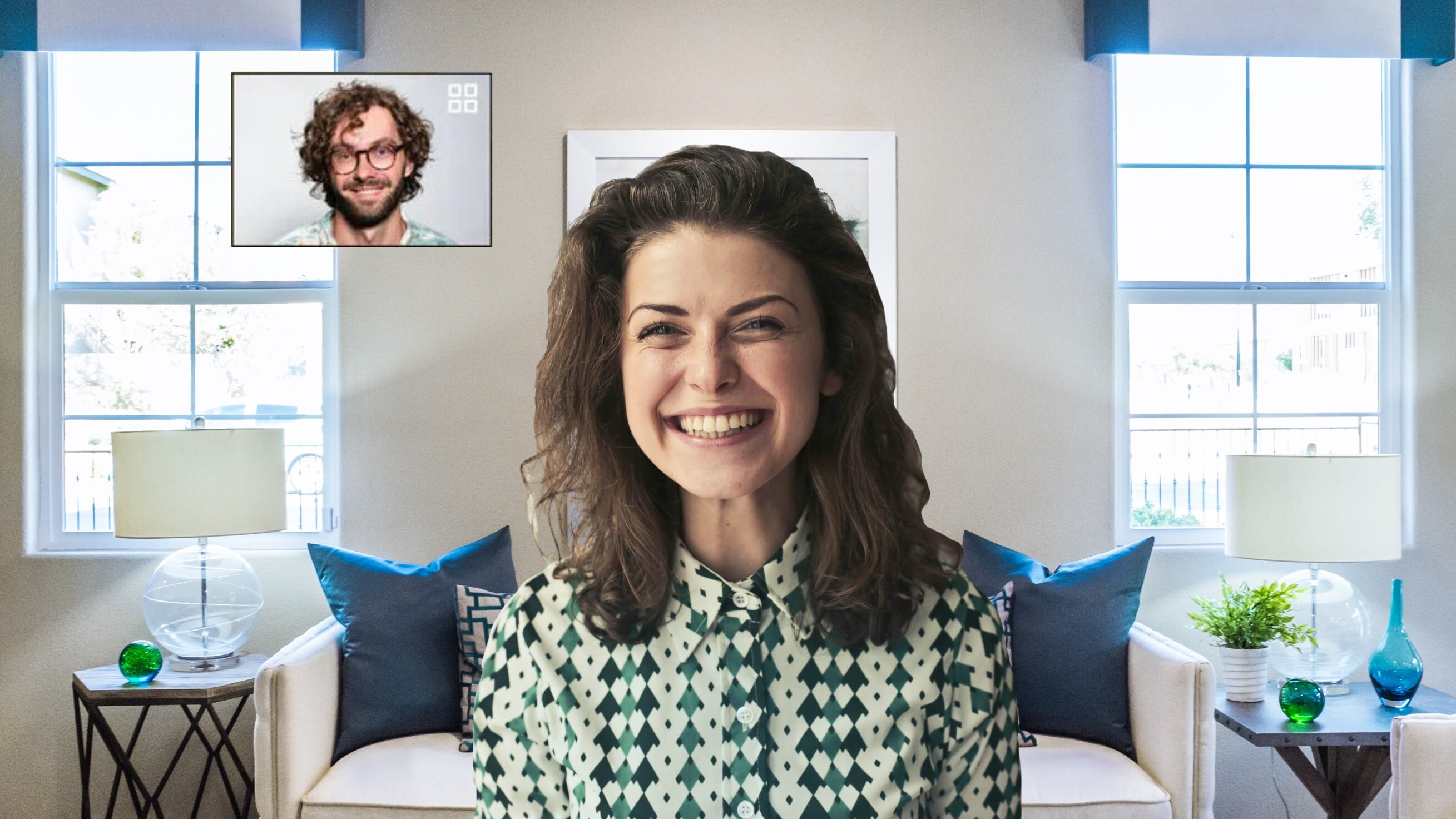 Zoom Virtual Living Room Superior Backdrop Digital Home - Etsy