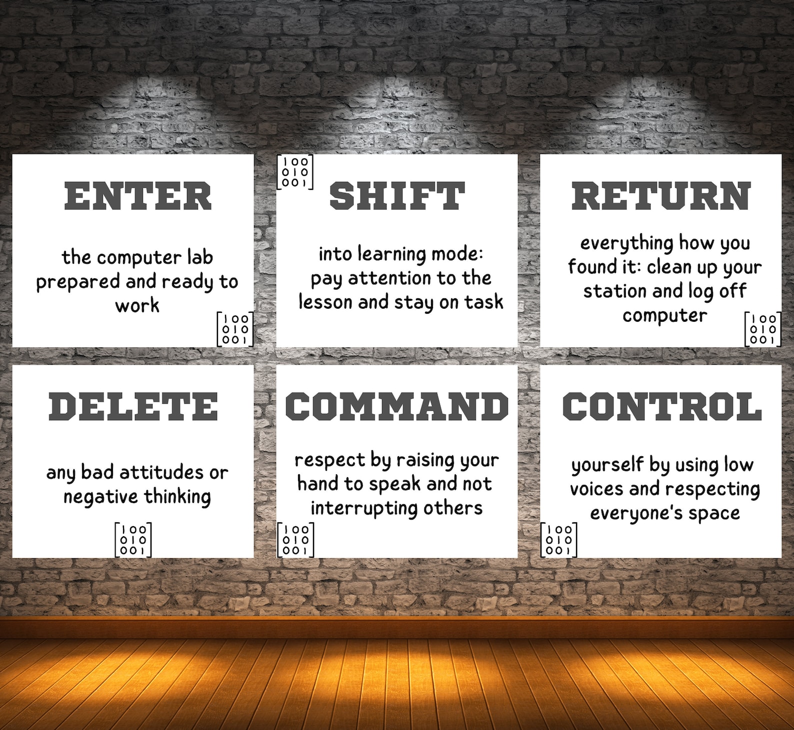 Computer Lab Poster Set of 6 Classroom Decor INSTANT - Etsy