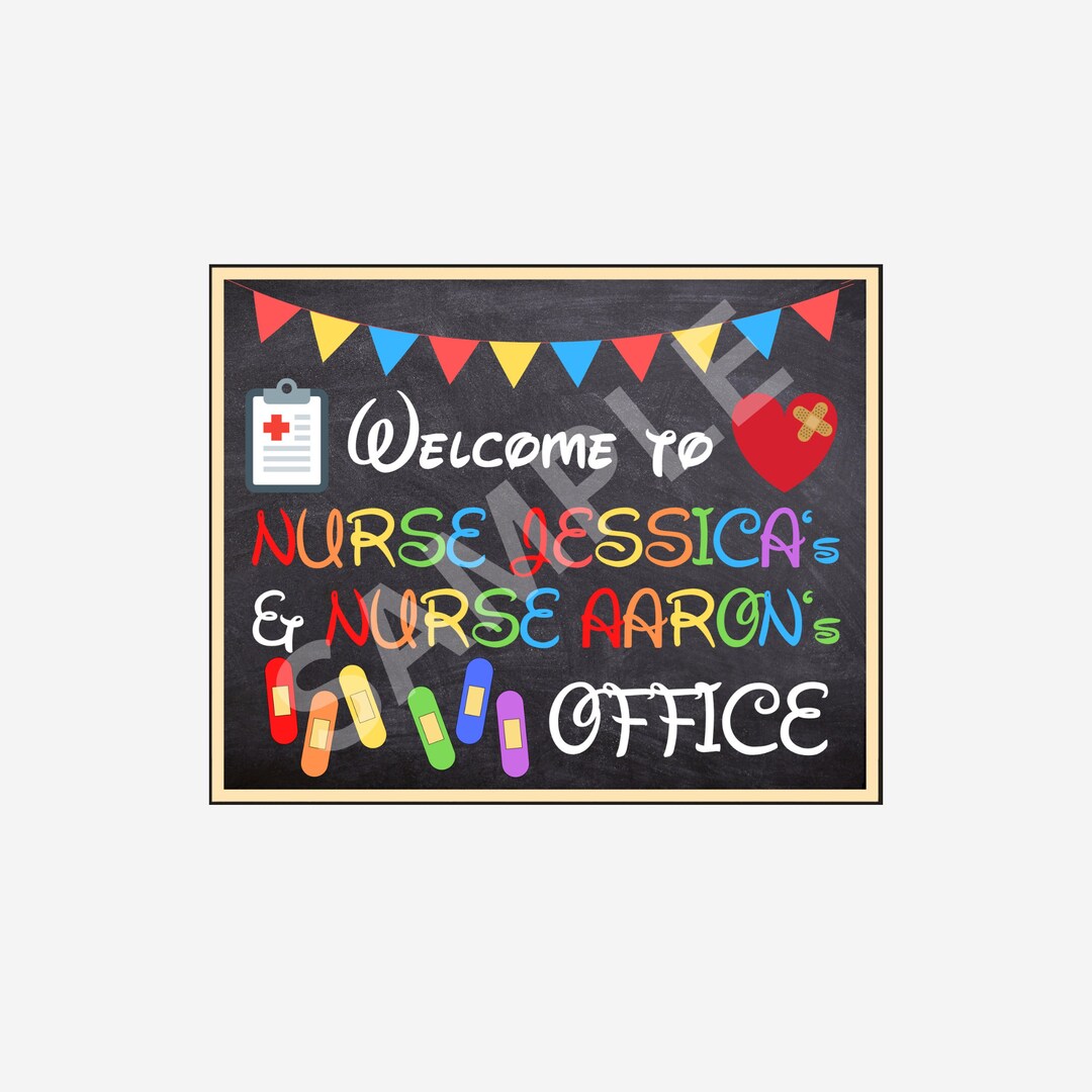 School Nurse PERSONALIZED Door Sign, Pediatric Nurse Door Sign, Back to ...