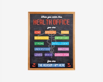 Printable School Health Office Poster When You Enter This Health Office ...
