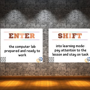 Computer Lab Poster Set of 6 Classroom Decor INSTANT - Etsy