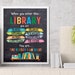 Welcome Library School Sign Classroom Decor Printable School - Etsy