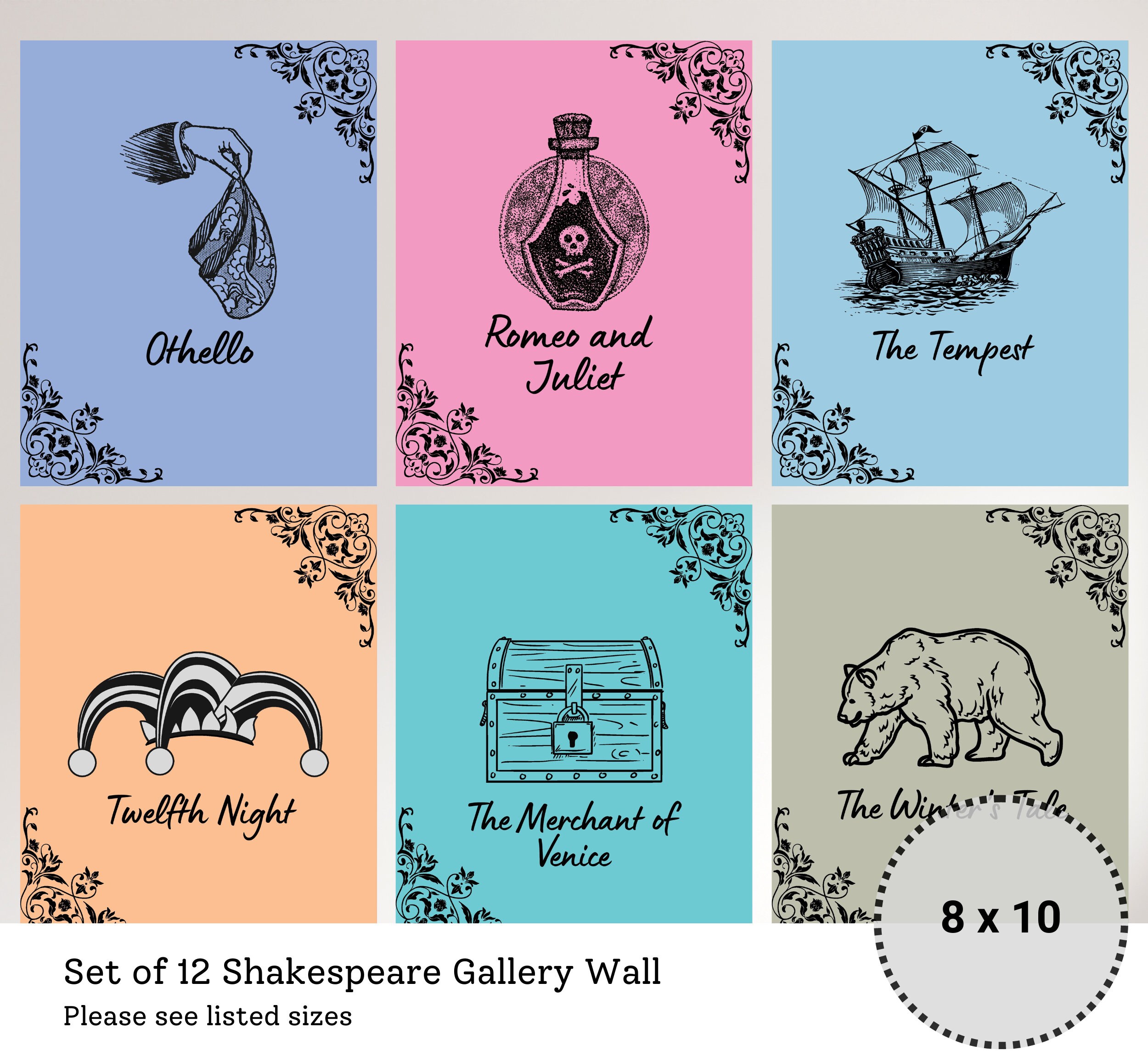 Literary Poster Pack English Literature Sign School Decor - Etsy