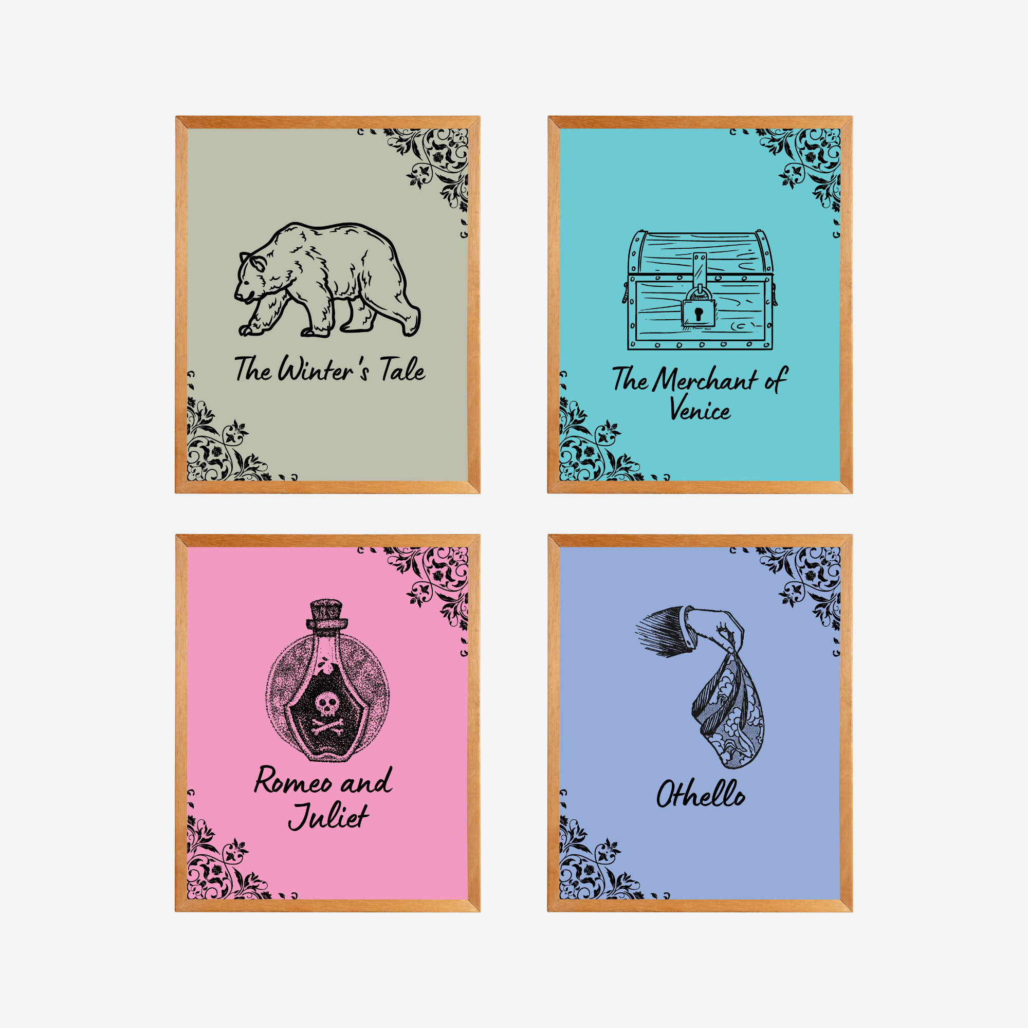 Set of 12 Shakespeare Gallery Wall, English Class, Classroom Art ...